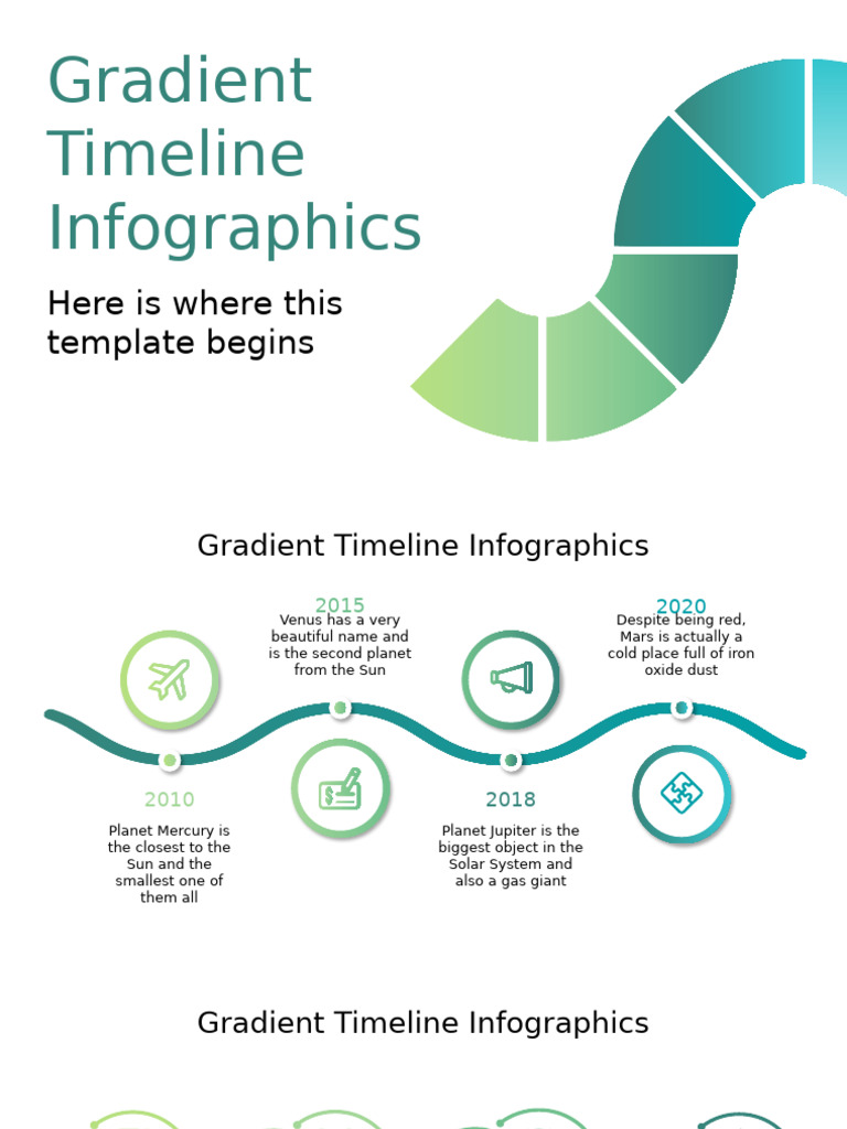 Gradient Timeline Infographics by Slidesgo | PDF