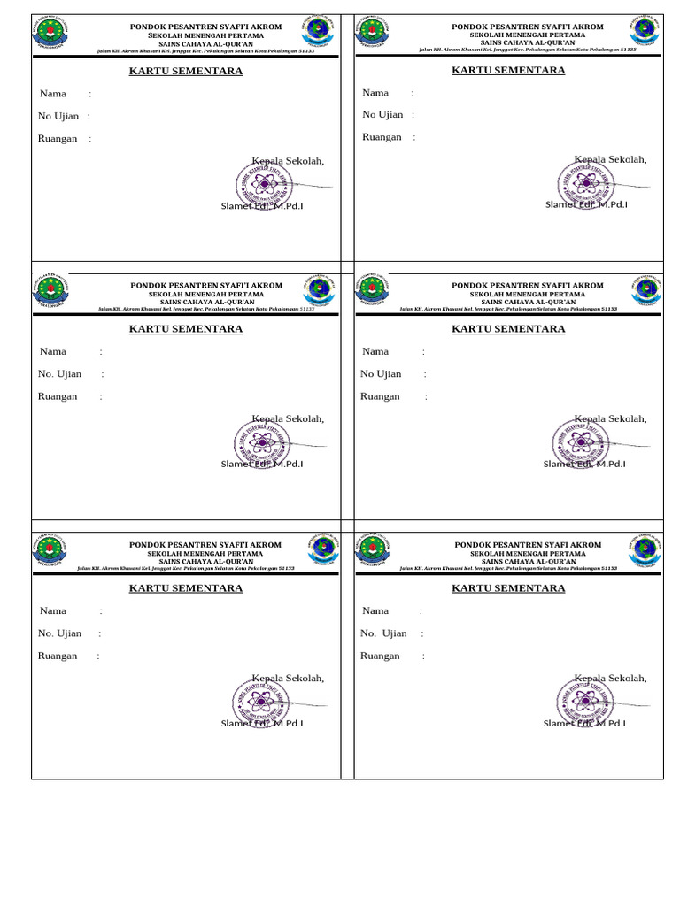 Kartu Sementara Dan Ijin Masuk | PDF