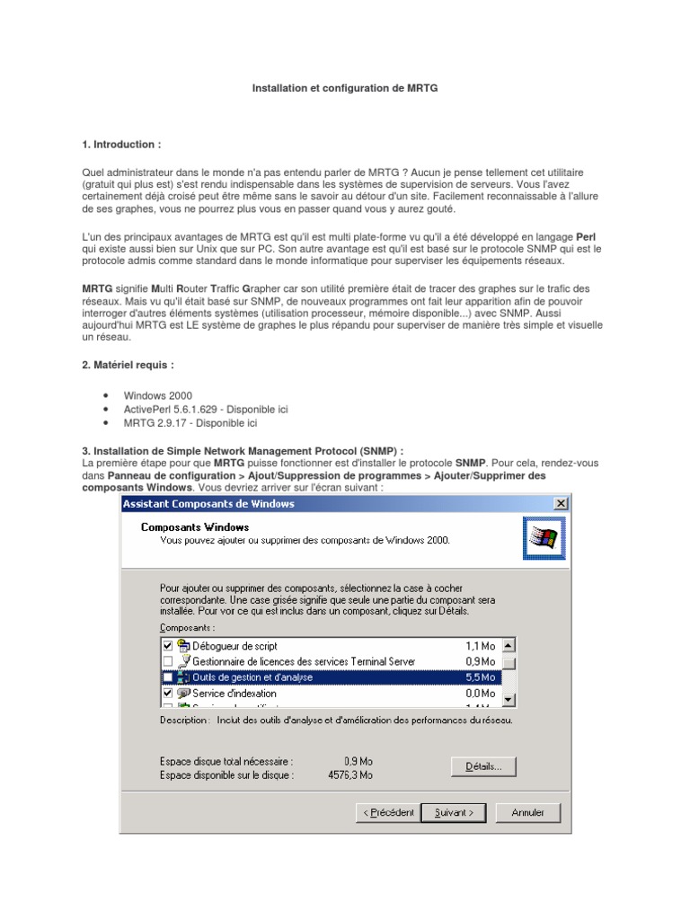Installation Et Configuration de MRTG | PDF | C (Langage de programmation) | Processeur