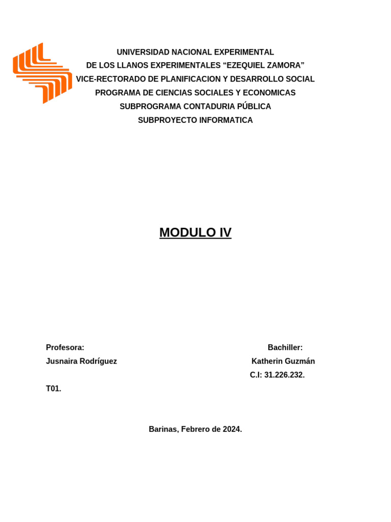 Informatica Modulo IV | PDF