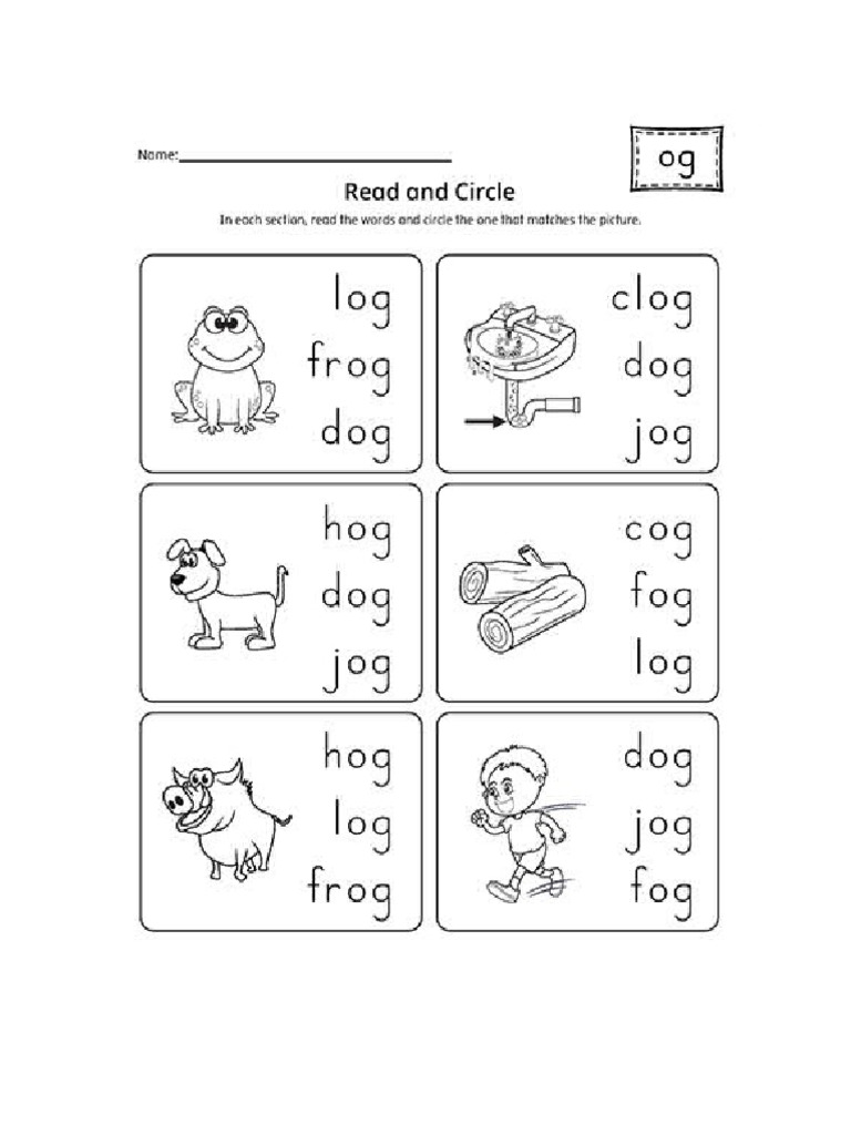 Word Family -og | PDF