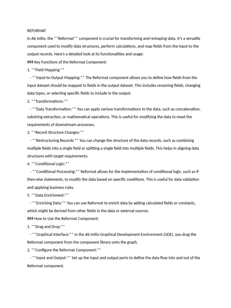 Abinitio Components | PDF