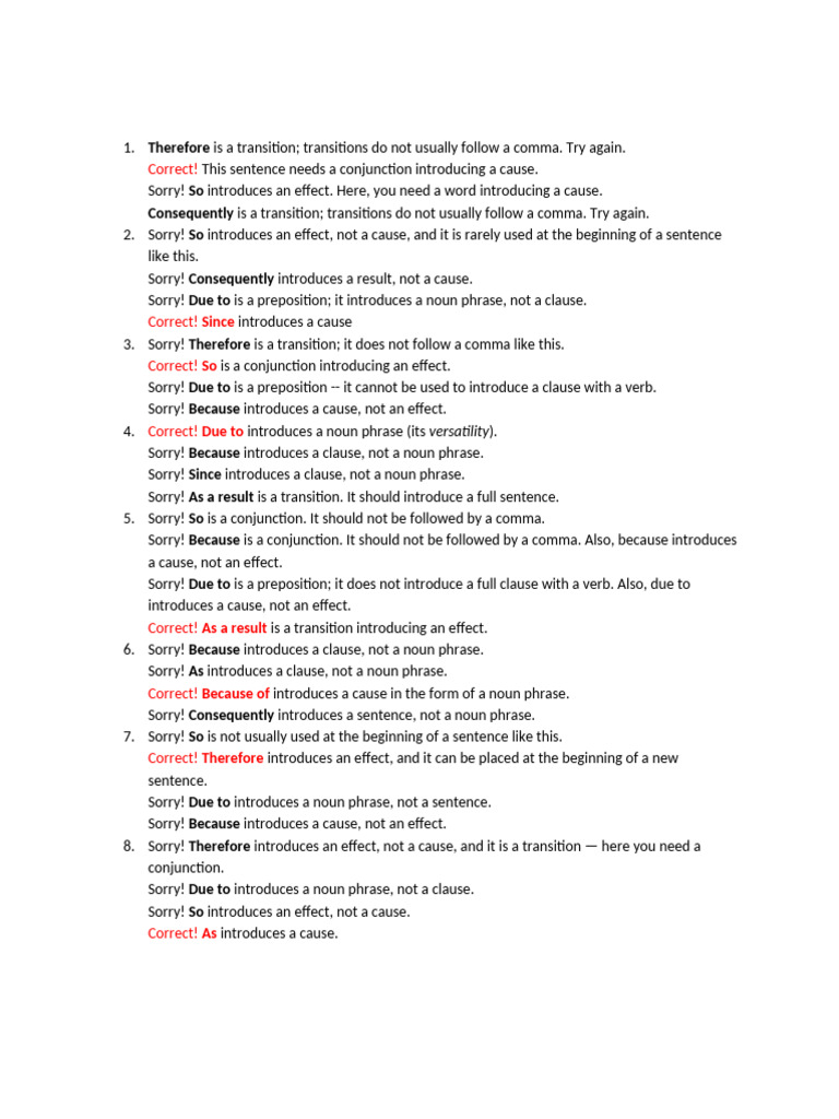 Answer Cause & Effect | PDF