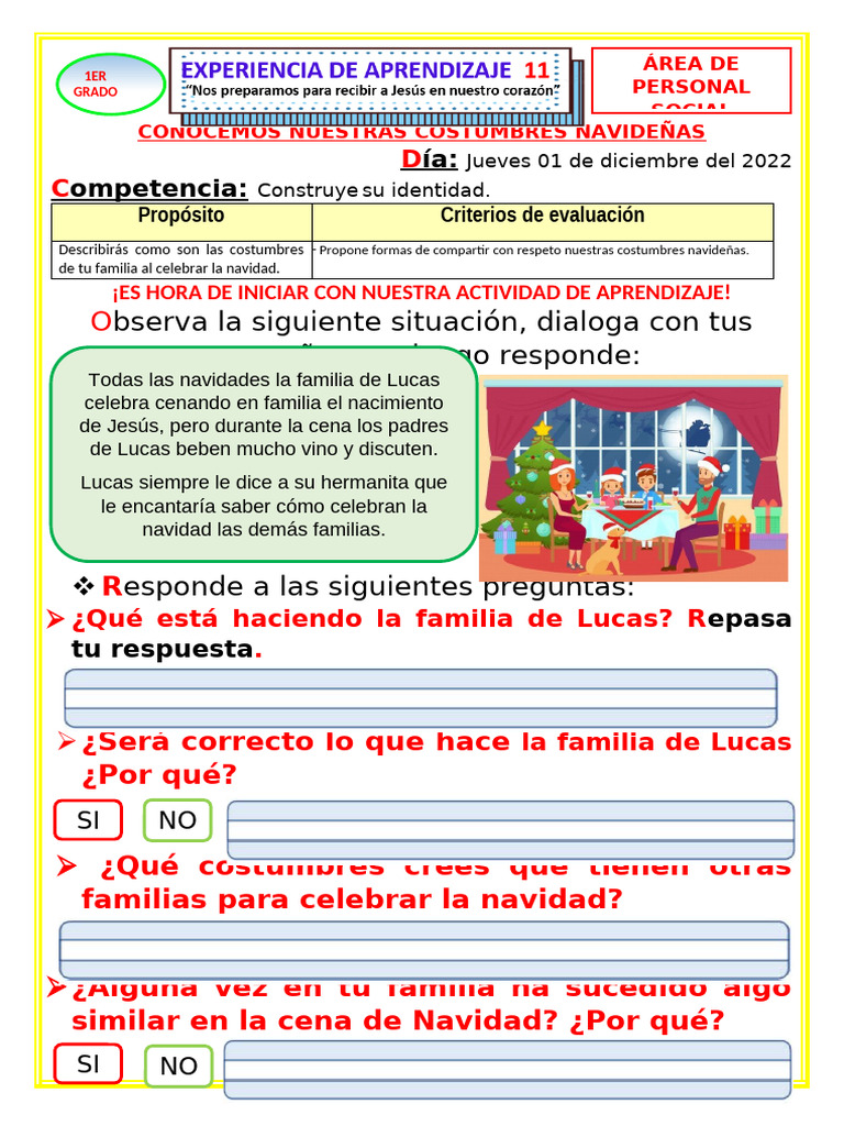 Ficha PS - Jueves 01 de Diciembre Del 2022 - 1er | PDF