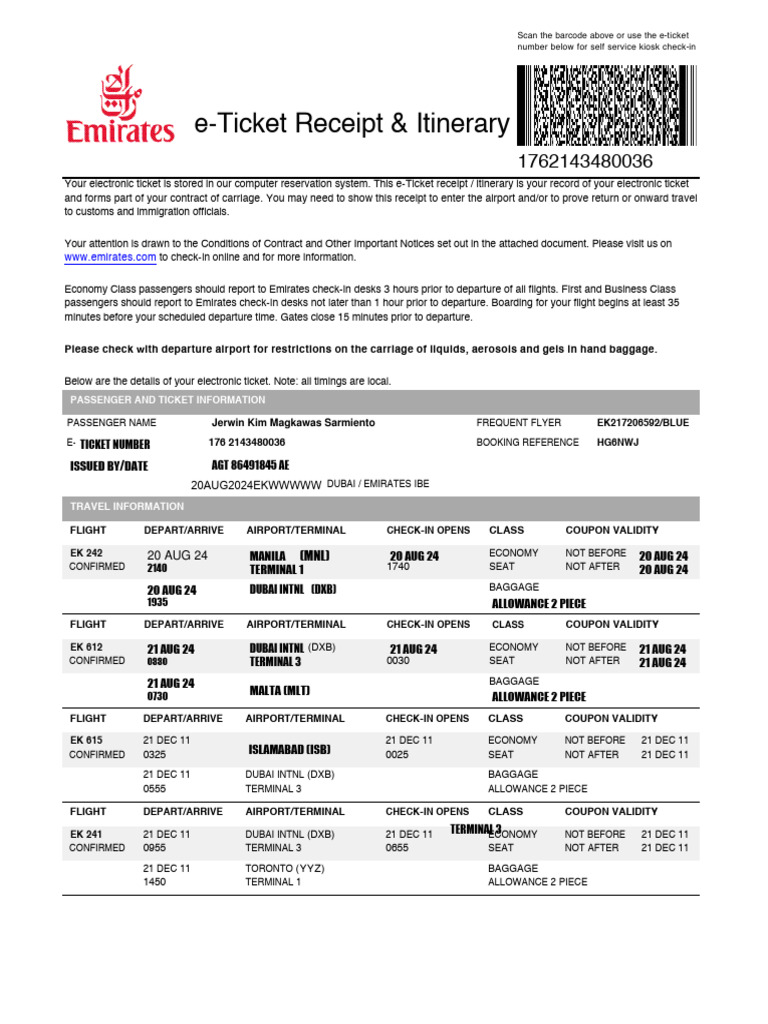 Flight Ticket Generator | PDF