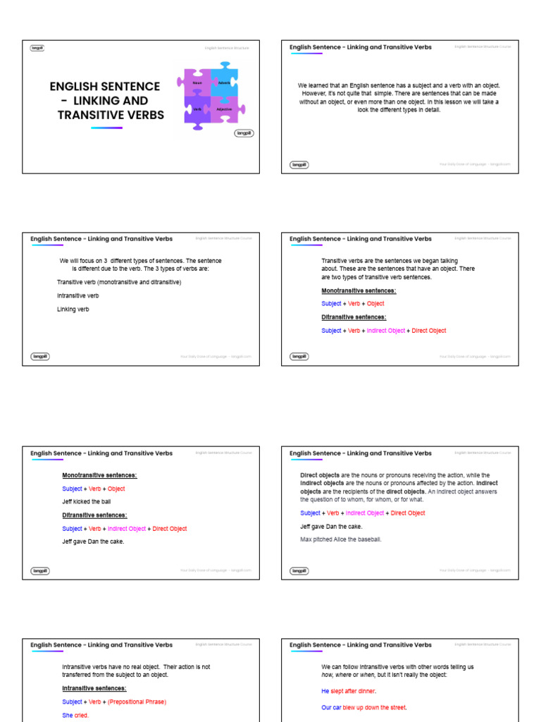 11 4.linking Transition Verbs | PDF