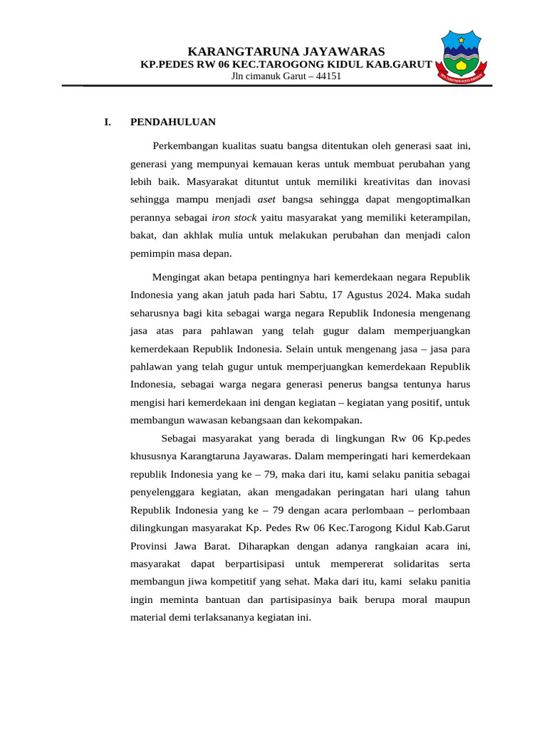 Proposal Hut Ri 79 - 1 | PDF