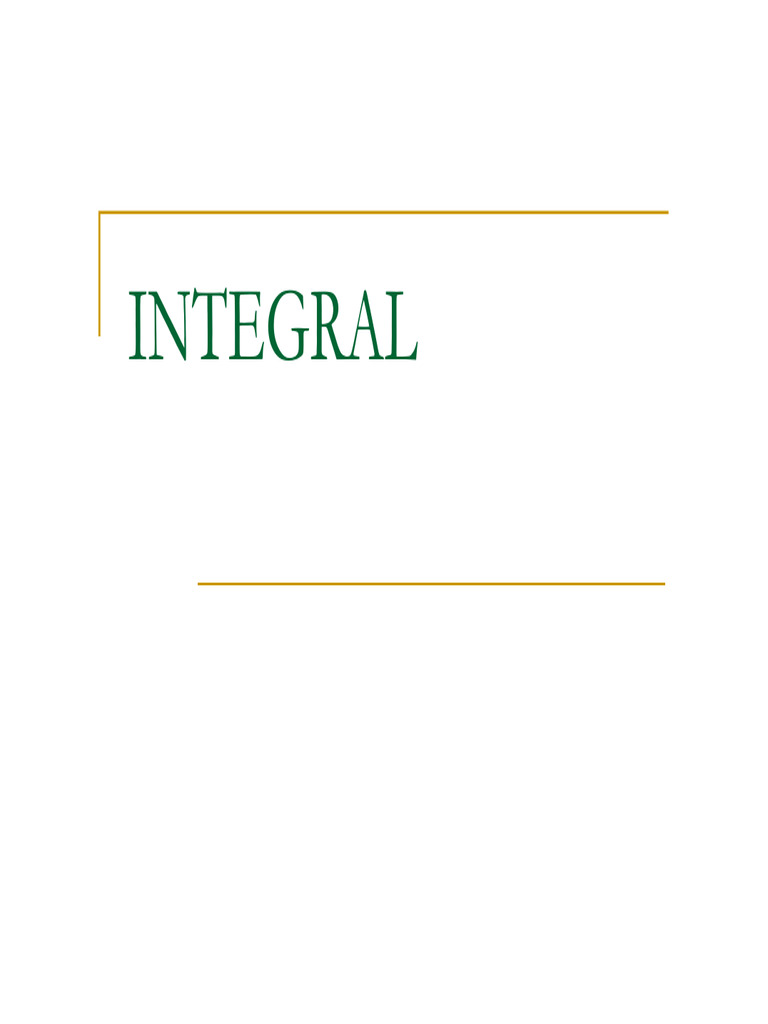 Integral | PDF