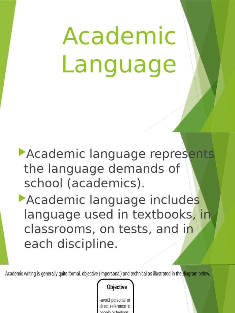 Academic Language | PDF | Vocabulary | Cognition