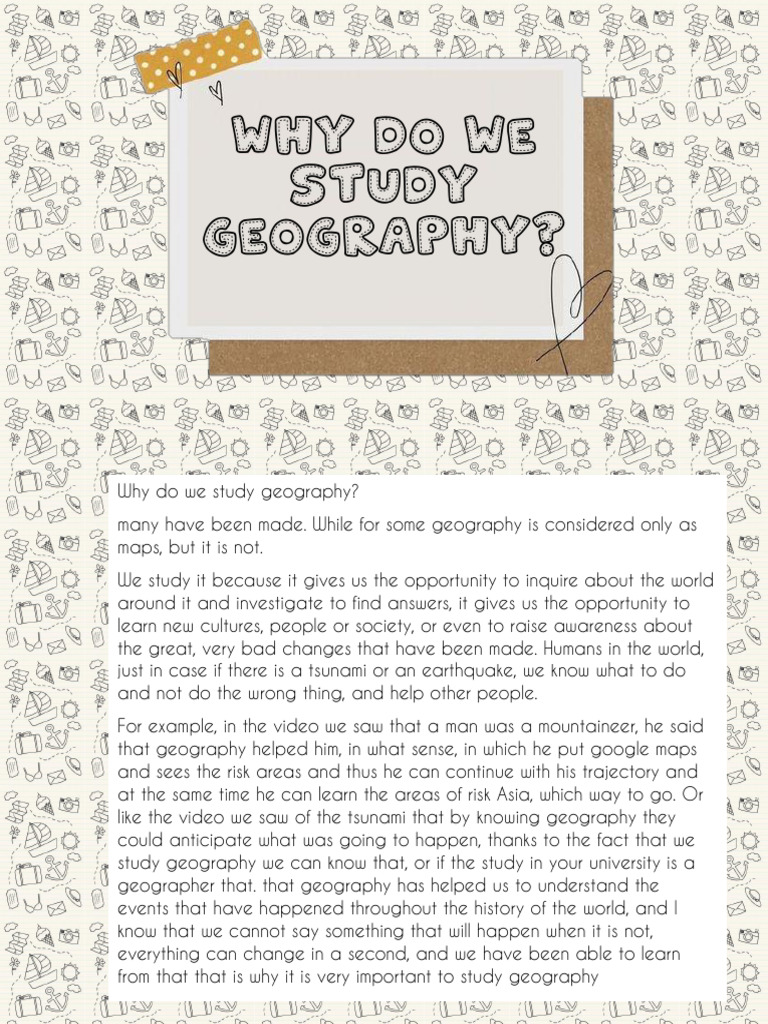 Why Do We Study Geography | PDF