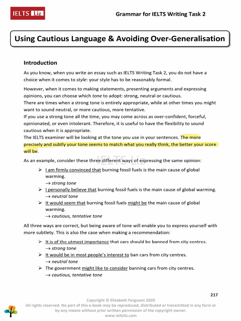 Cautious Language, Paraphrasing | PDF