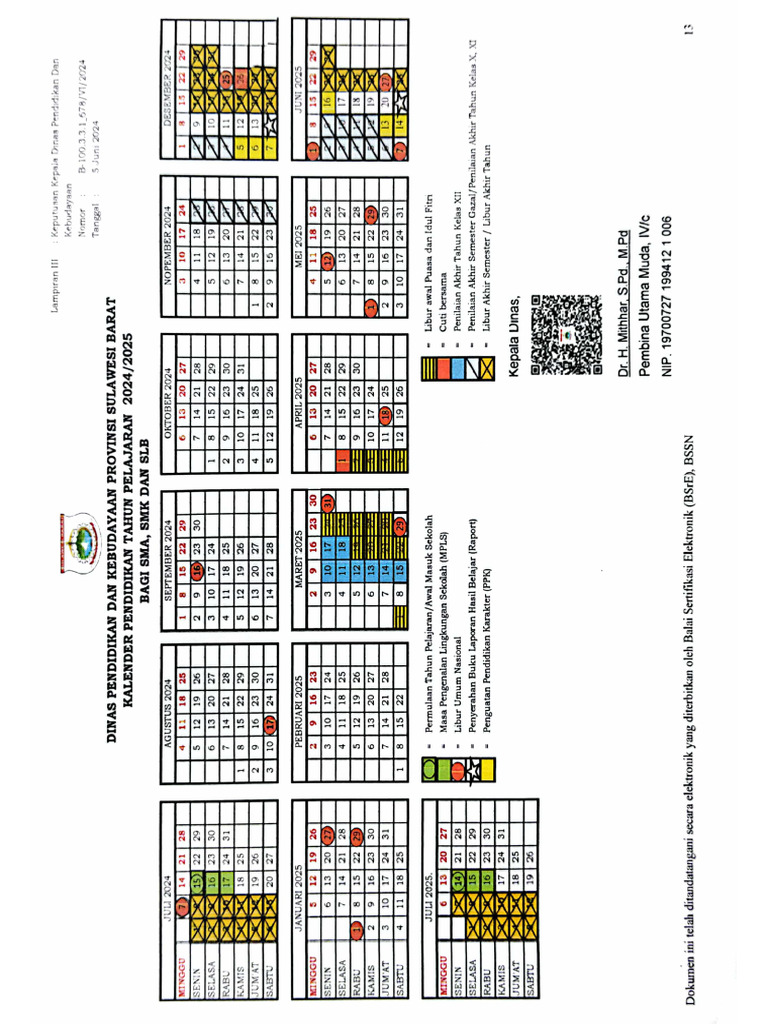 0.1. Kalender Pendidikan | PDF