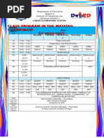 Class Program Grade 4-6 SY2024-2025 | PDF | Learning | Teaching