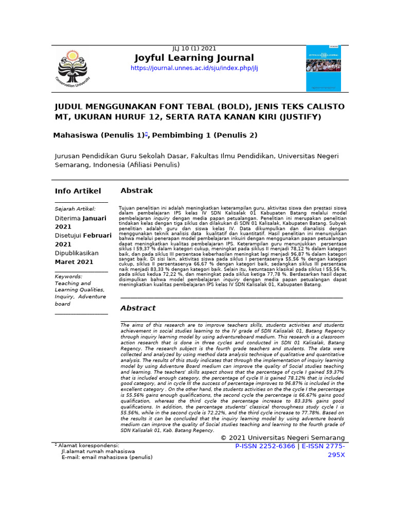 Pembelajaran IPS Inkuiri SD Kalisalak | PDF