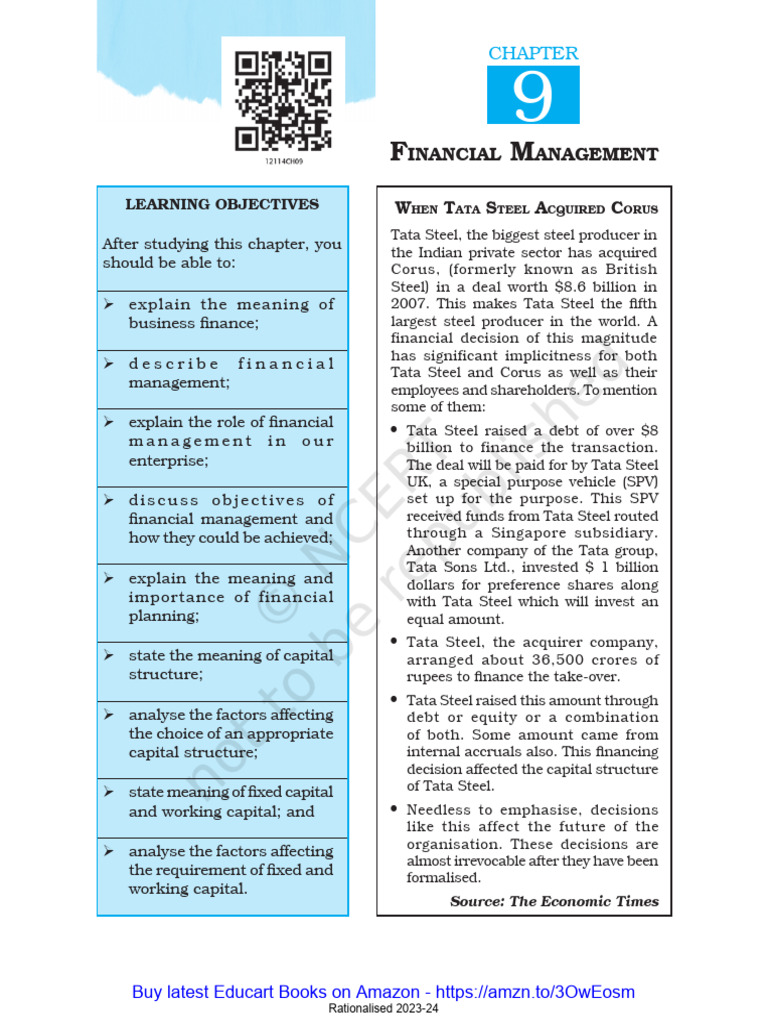 Ch-9 Financial Management | PDF