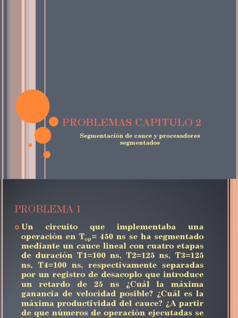 Problemas Capitulo 2 | PDF | Latencia (Ingeniería) | Hardware de la computadora