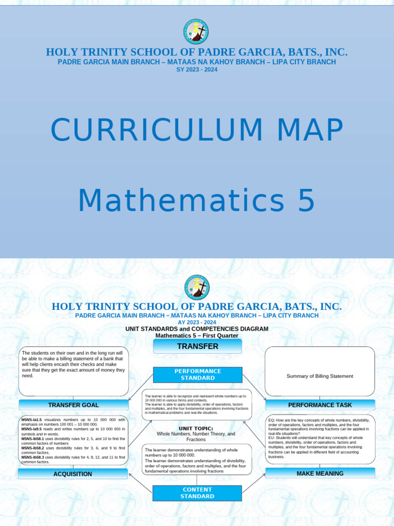 Mathematics 5 1st Quarter CMAP | PDF