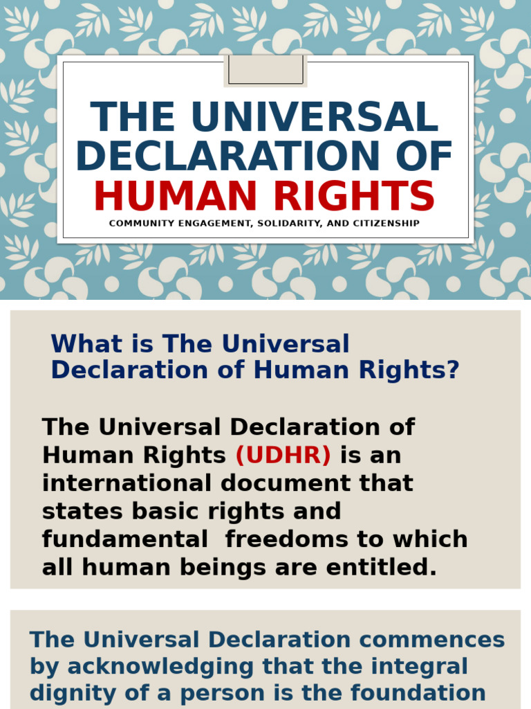 CSC - The Universal Declaration of Human Rights - 014546 | PDF