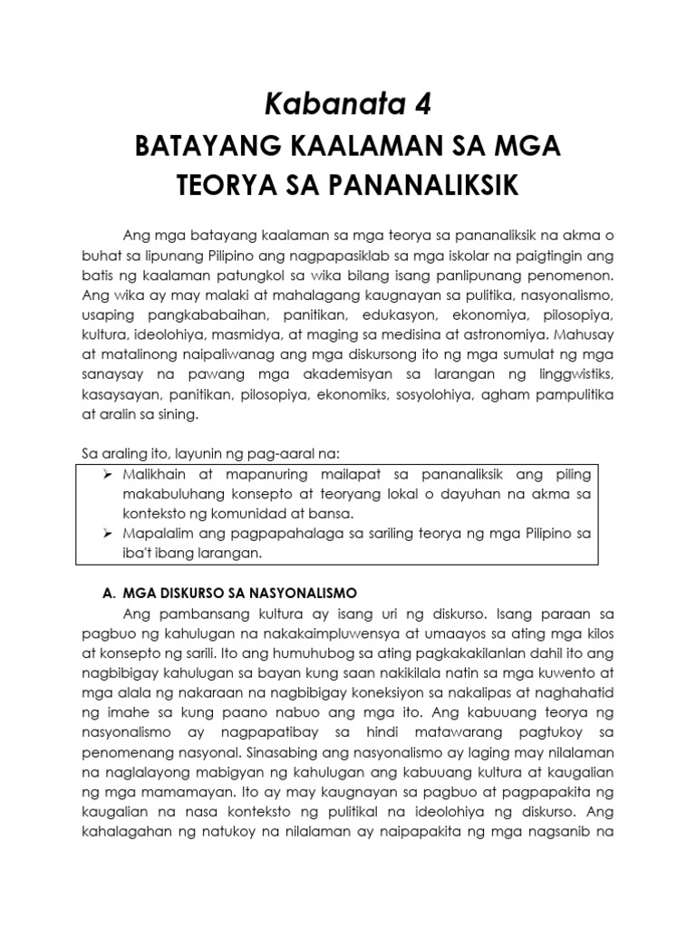 KABANATA 4 FilDis PDF | PDF