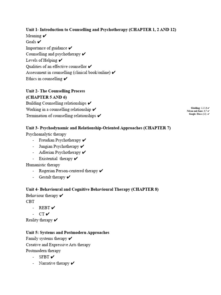 Counselling Notes | PDF
