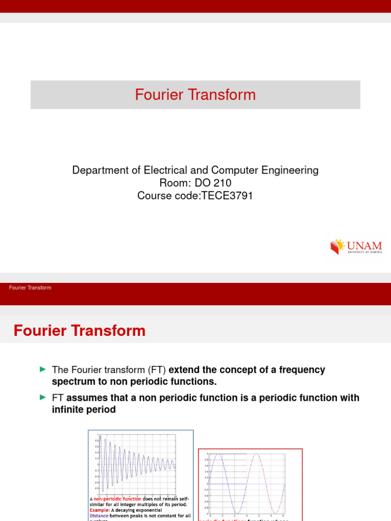 03 Fourier Transform Lectures | PDF