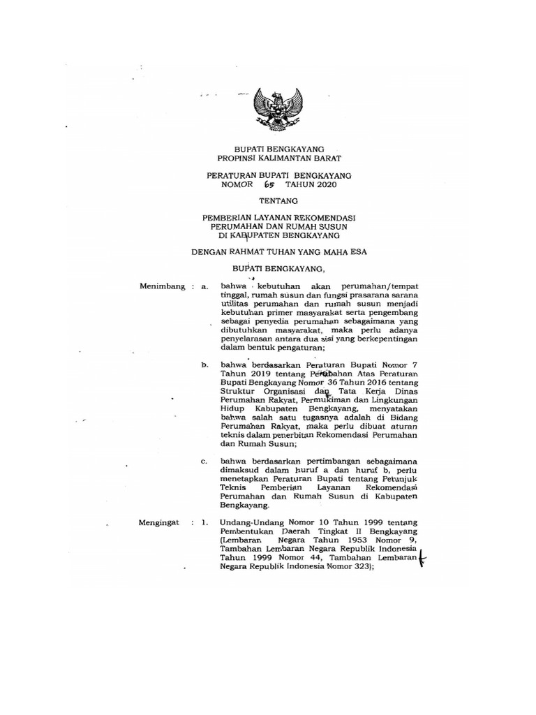 Perbup No65 Ocr | PDF