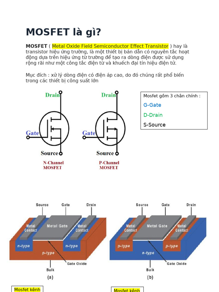 Mosfet Là Gì | PDF