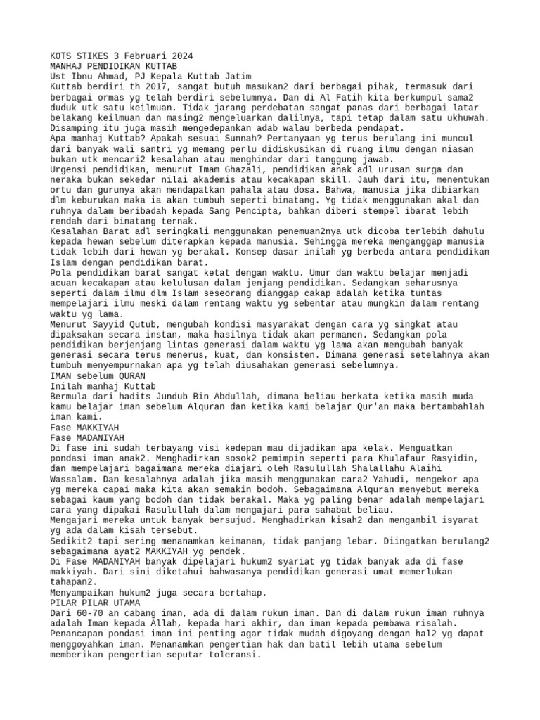 Kots Stikes Widiarso Senja | PDF