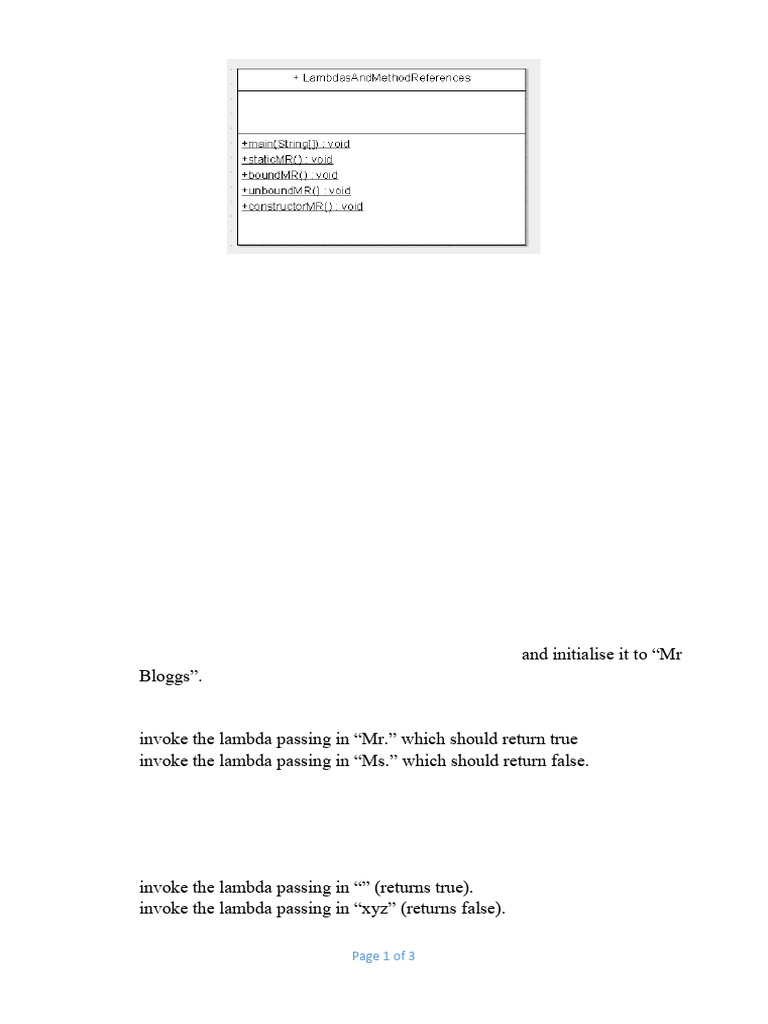 Lambdas+and+Method+References+Exercises+v2 | PDF Lambdas+and+Method+References+Exercises+v2 | PDF