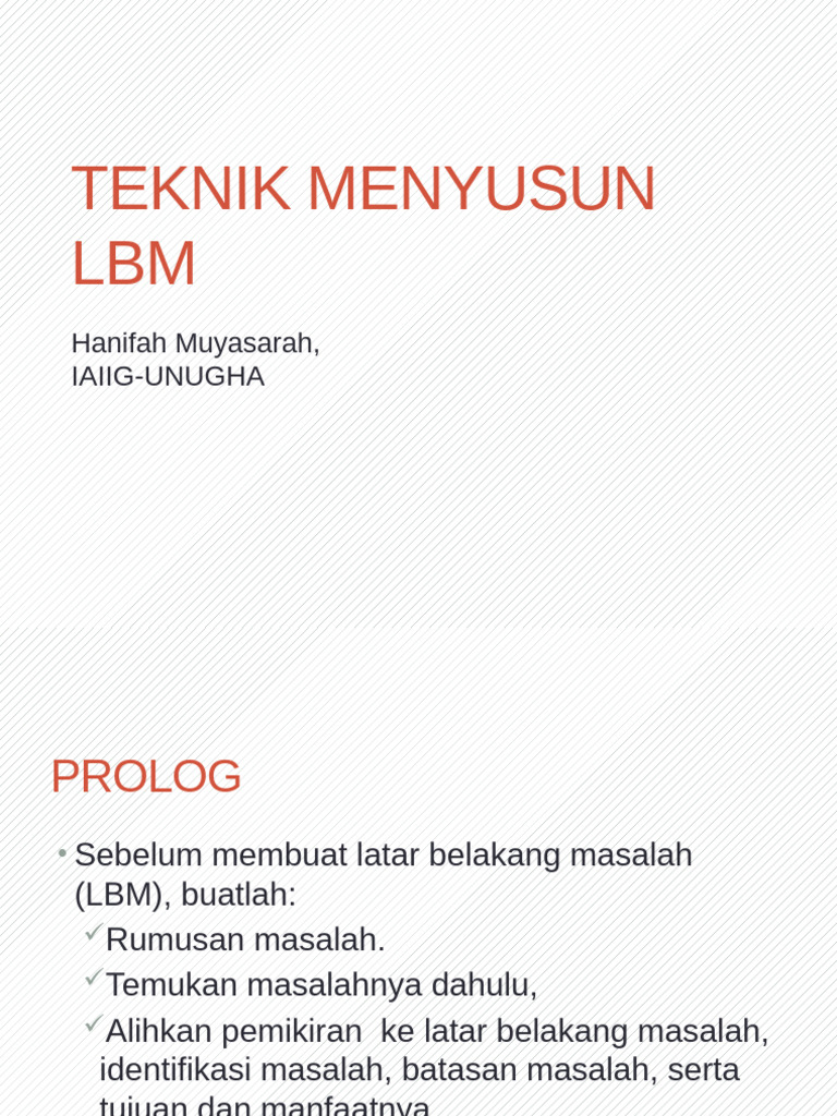 Teknik Menyusun LBM | PDF | Karier & Perkembangan