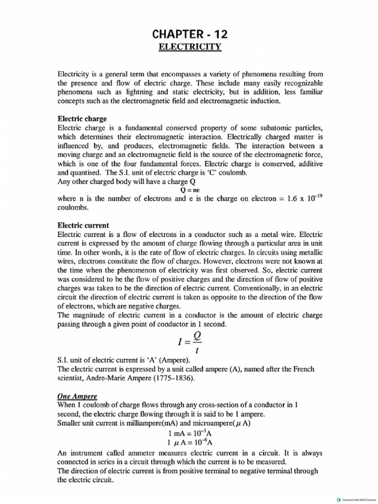Physics Class X Reference Study Material | PDF