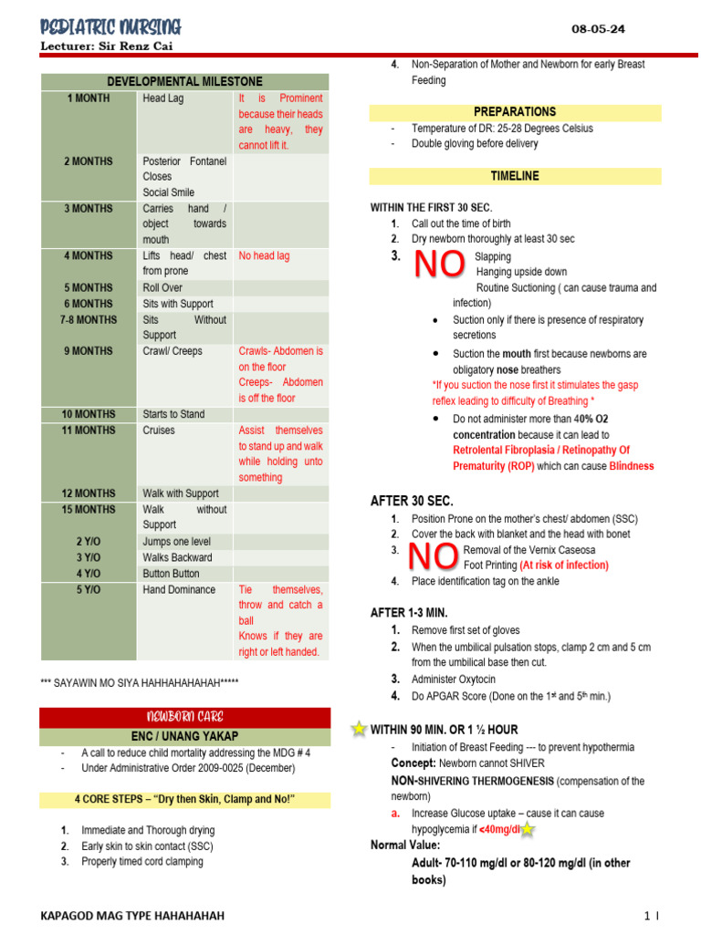 Pediatric Nursing | PDF