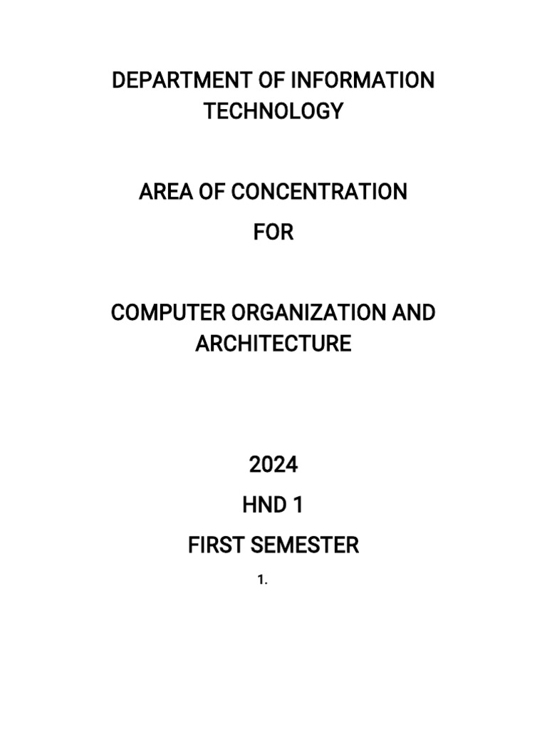 Department of Information Technology | PDF