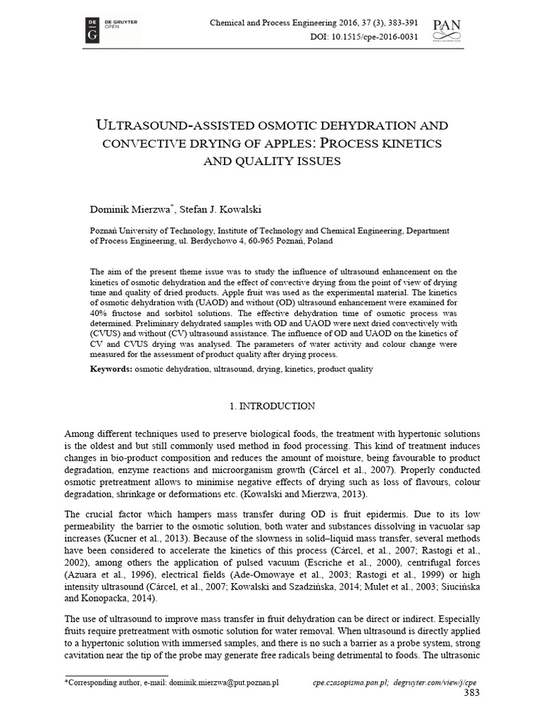 8 - Ultrasound-Assisted Osmotic Dehydration and Convective Drying of ...