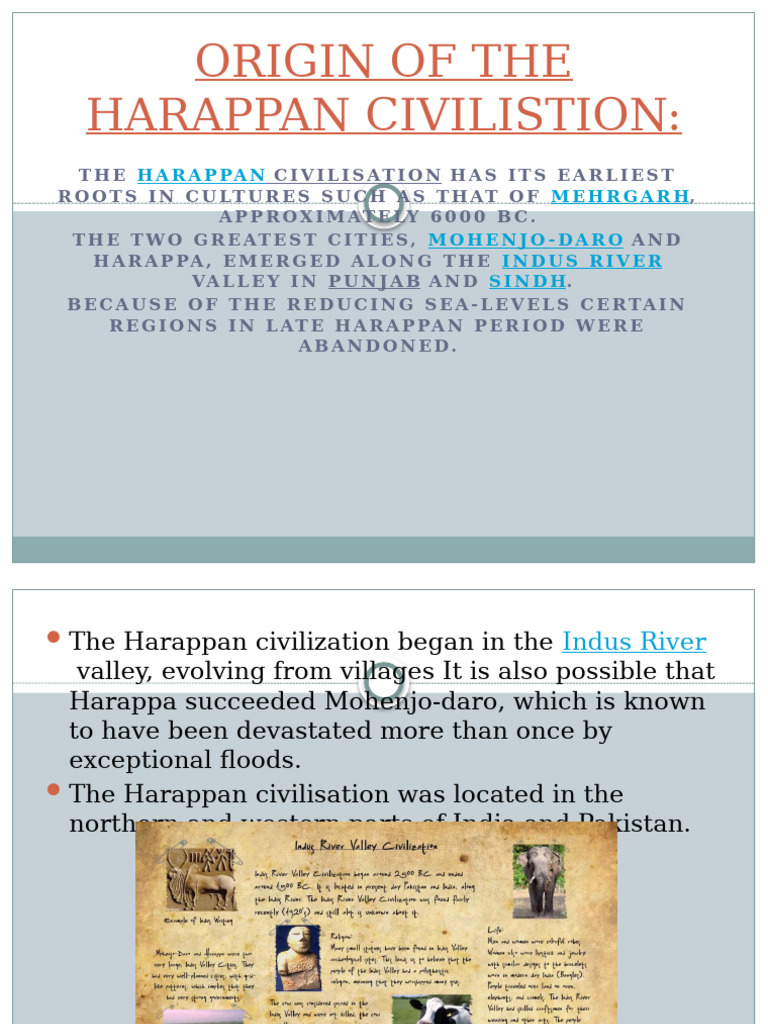 Origin of The Harappan Civilistion | PDF
