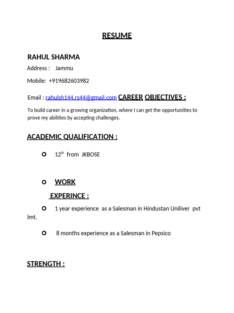 Rahul Resume | PDF Rahul Resume | PDF