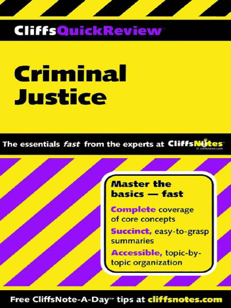 Criminal Justice (Cliffs Quick Review) | PDF