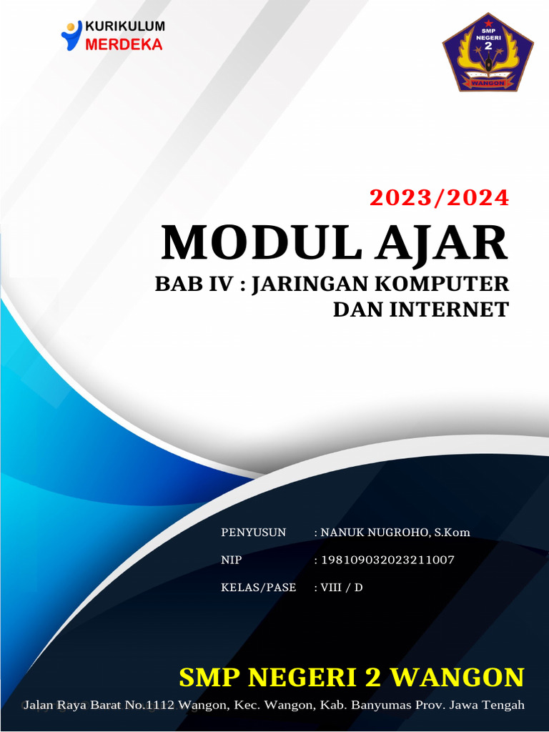 Cover Modul Ajar Jaringan Komputer | PDF
