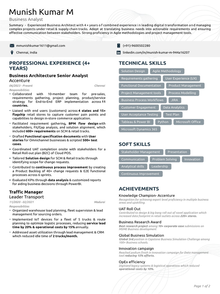 Munish Kumar M - BA | PDF