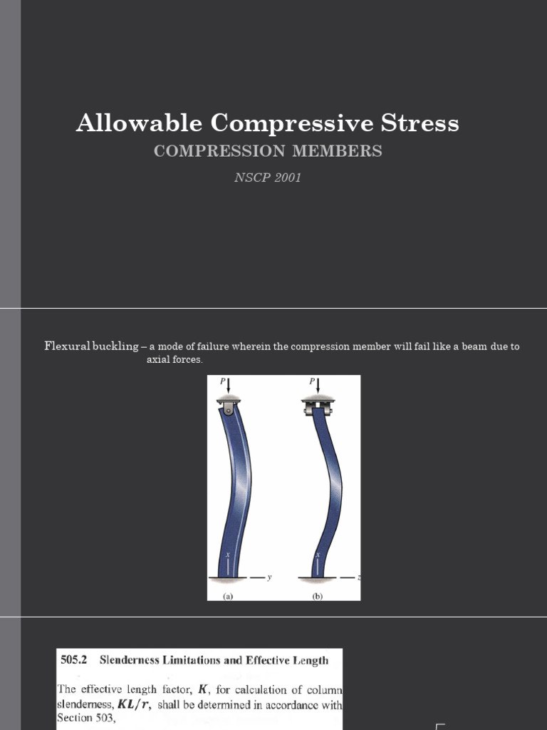 Allowable Compressive Stress | PDF