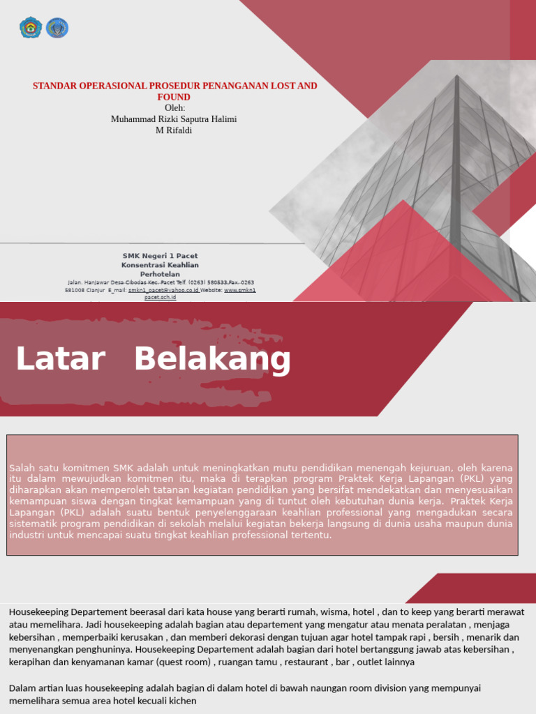 Standar Operasional Prosedur Penanganan Lost and Found: Oleh: Muhammad ...