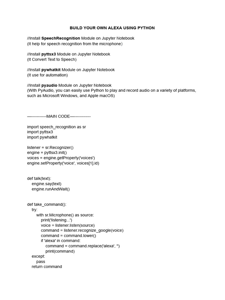 Alexa Python Code | PDF