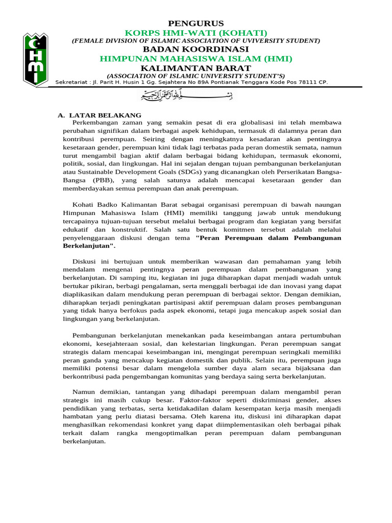 Proposal Diskusi Panel 2024 | PDF