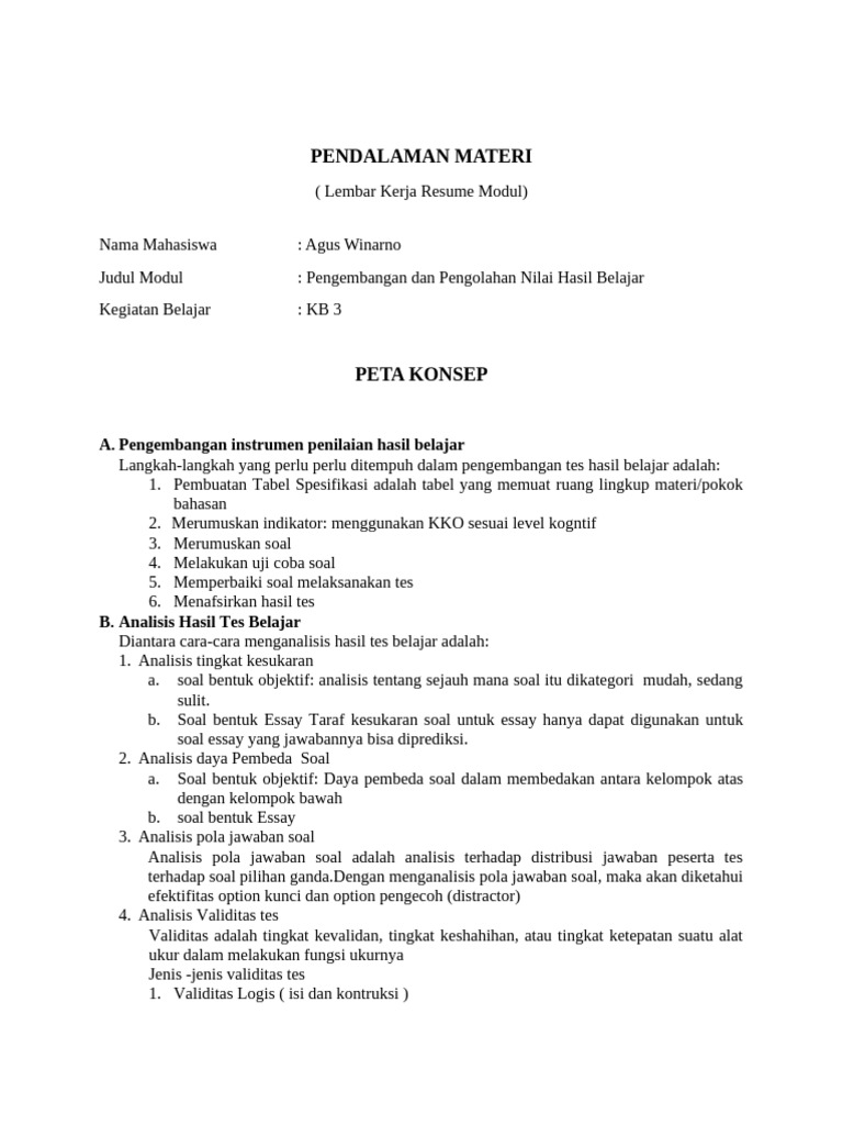 Resume Modul 4 KB 3 | PDF