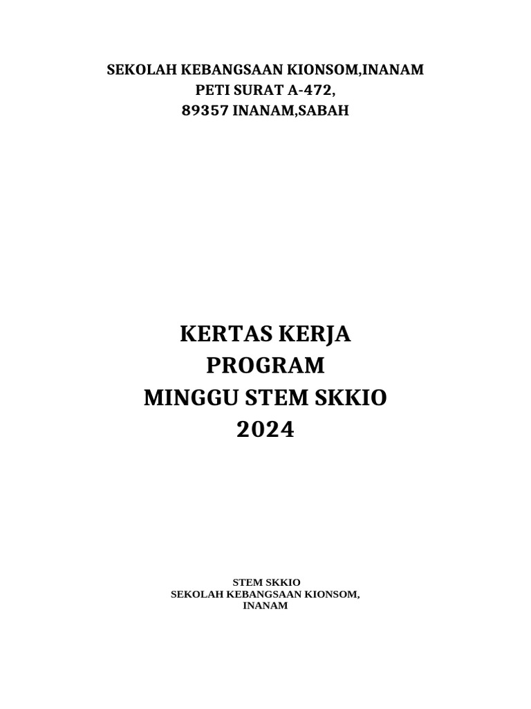 Program Minggu STEM SKKIO 2024 | PDF