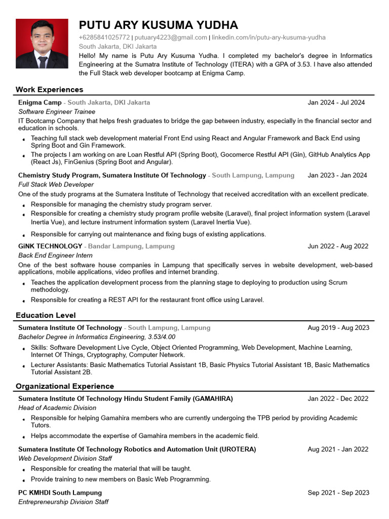 Resume Putu Ary Kusuma Yudha | PDF