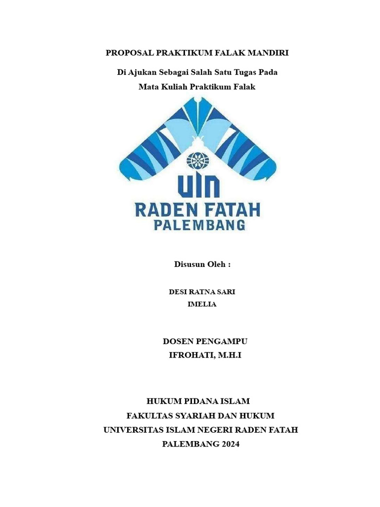 PROPOSAL PRAKTEK FALAK DESI DAN IMEL | PDF