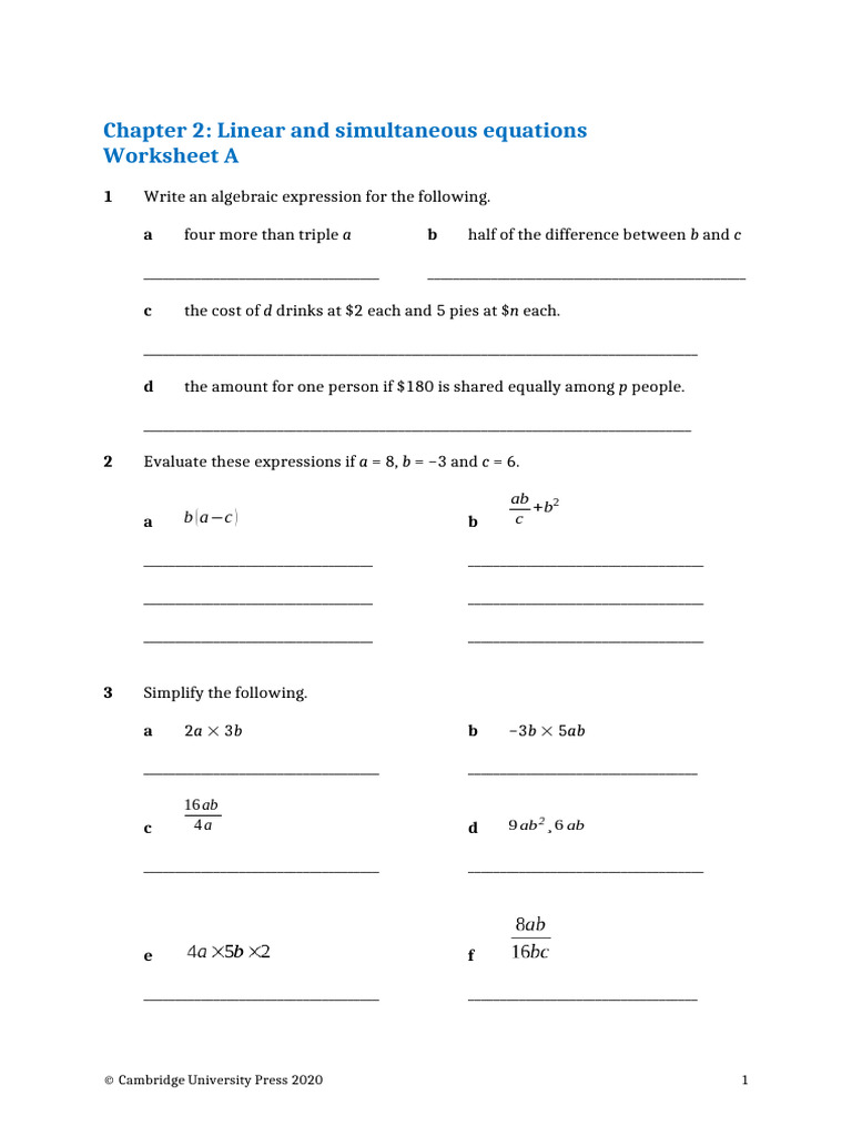 Worksheet 02A | PDF