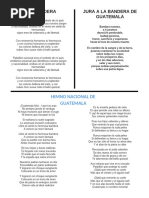 Himno Nacional de Guatemala | PDF | Patriotic Songs | Anthems