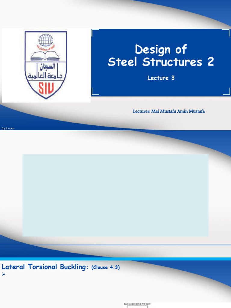 Design of Steel 2 - Lec3 | PDF